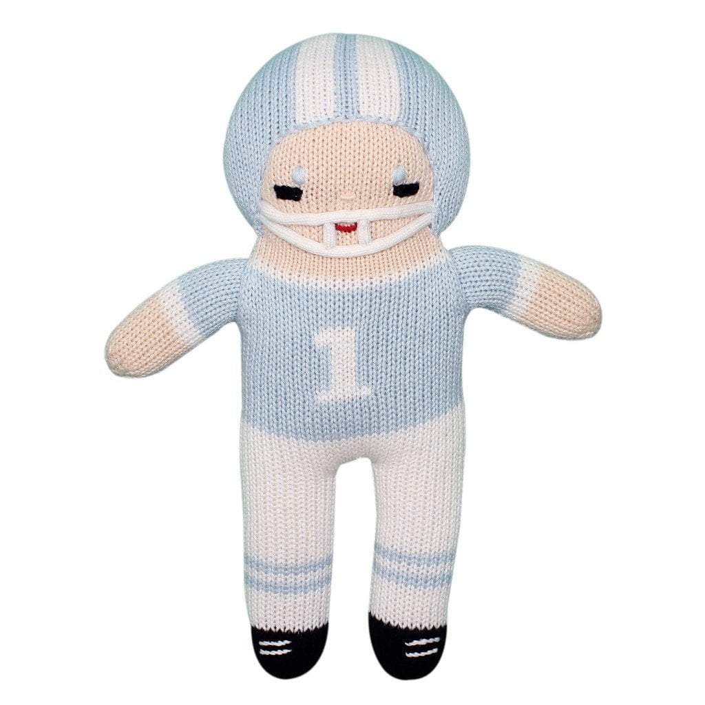 Shop for Football Player Knit Doll - Light Blue & White online